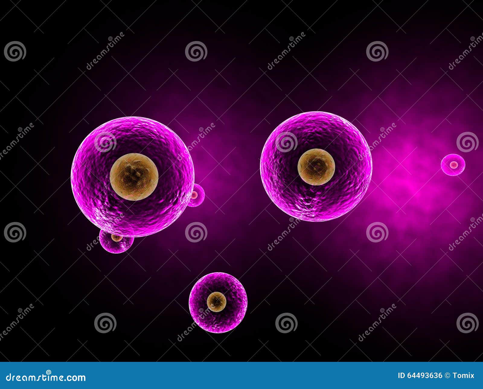 Pink Cells - 3D Illustration Stock Illustration - Illustration of ...