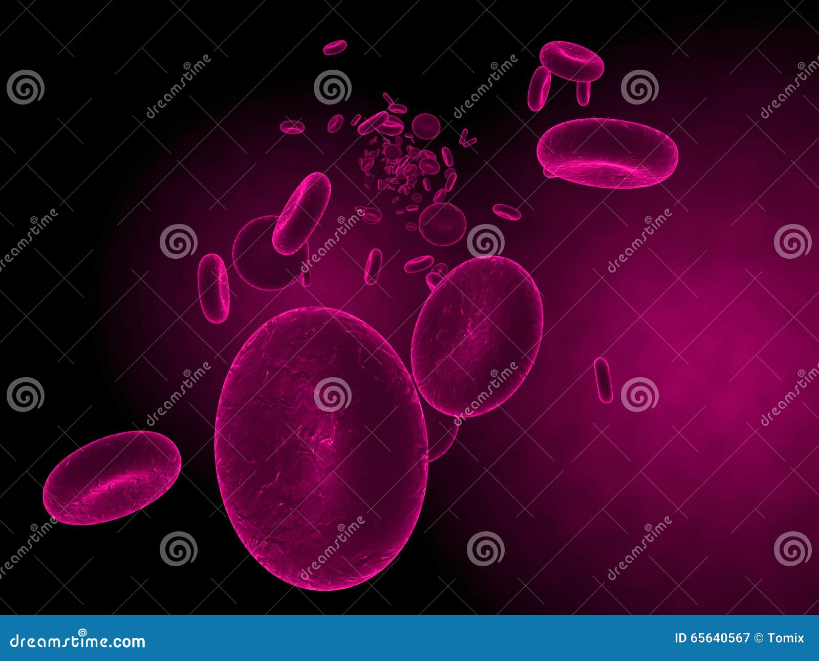 Pink Cells - 3D Illustration Stock Illustration - Illustration of ...