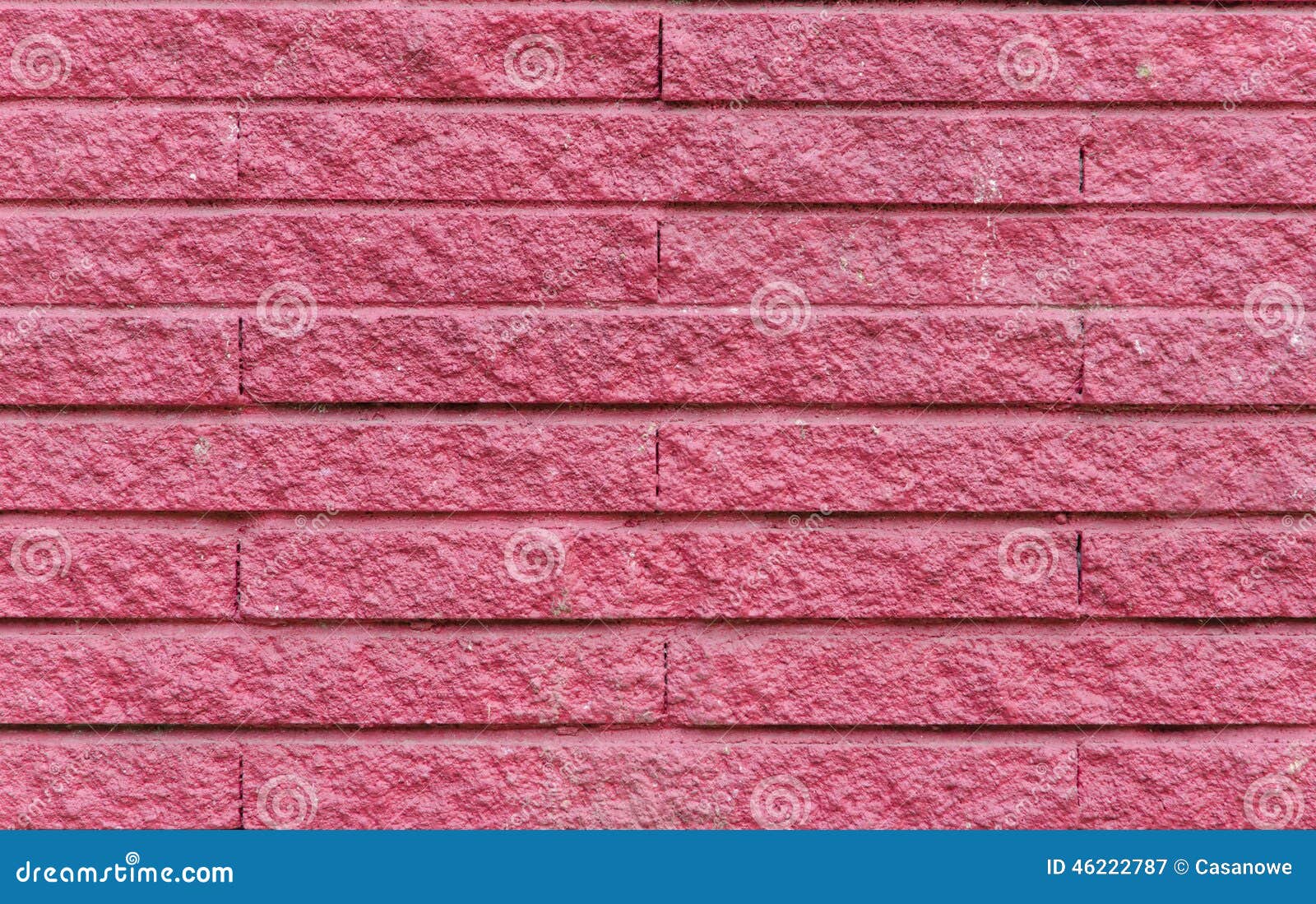 Pink Cement Brick Wall, for Background Stock Image - Image of masonry ...