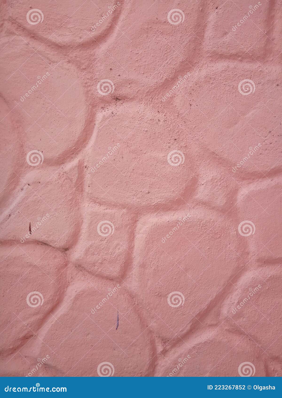 Pink Cement Wall in Huge Stones, Plaster Background Stock Photo - Image ...