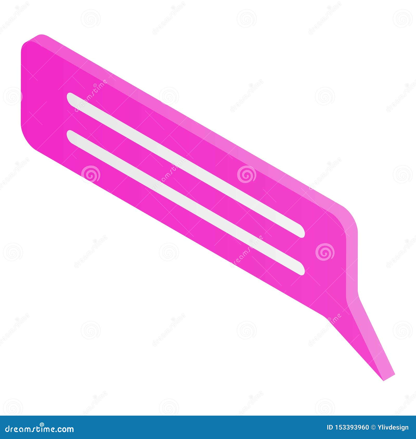 Pink Chat Bubble Icon, Isometric Style Stock Vector - Illustration of ...