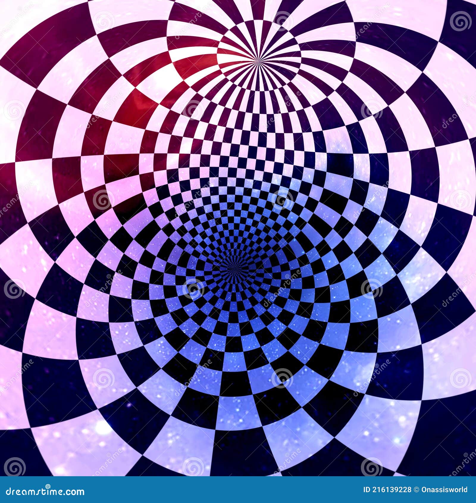 Checkerboard Abstract Illusion Square Design Pattern Cartoon Vector ...