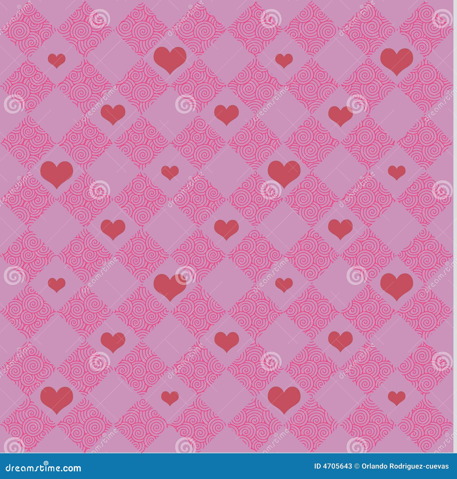 Pink Checkers & Hearts Picture. Image: 4705643
