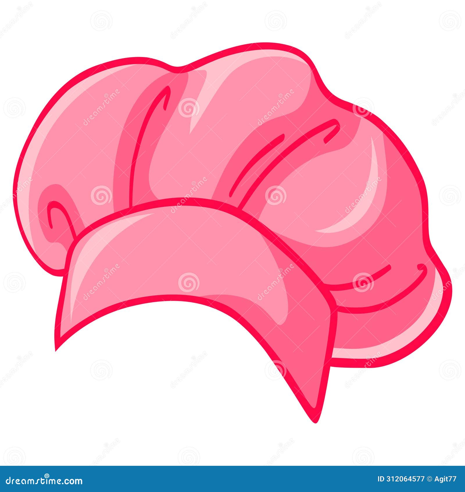 Pink Chef Hat Cap Vector Illustration Stock Vector - Illustration of ...