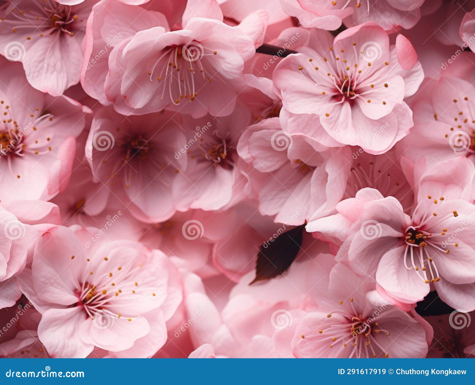 Cherry Blossom Pattern Wallpaper Stock Illustration - Illustration of ...