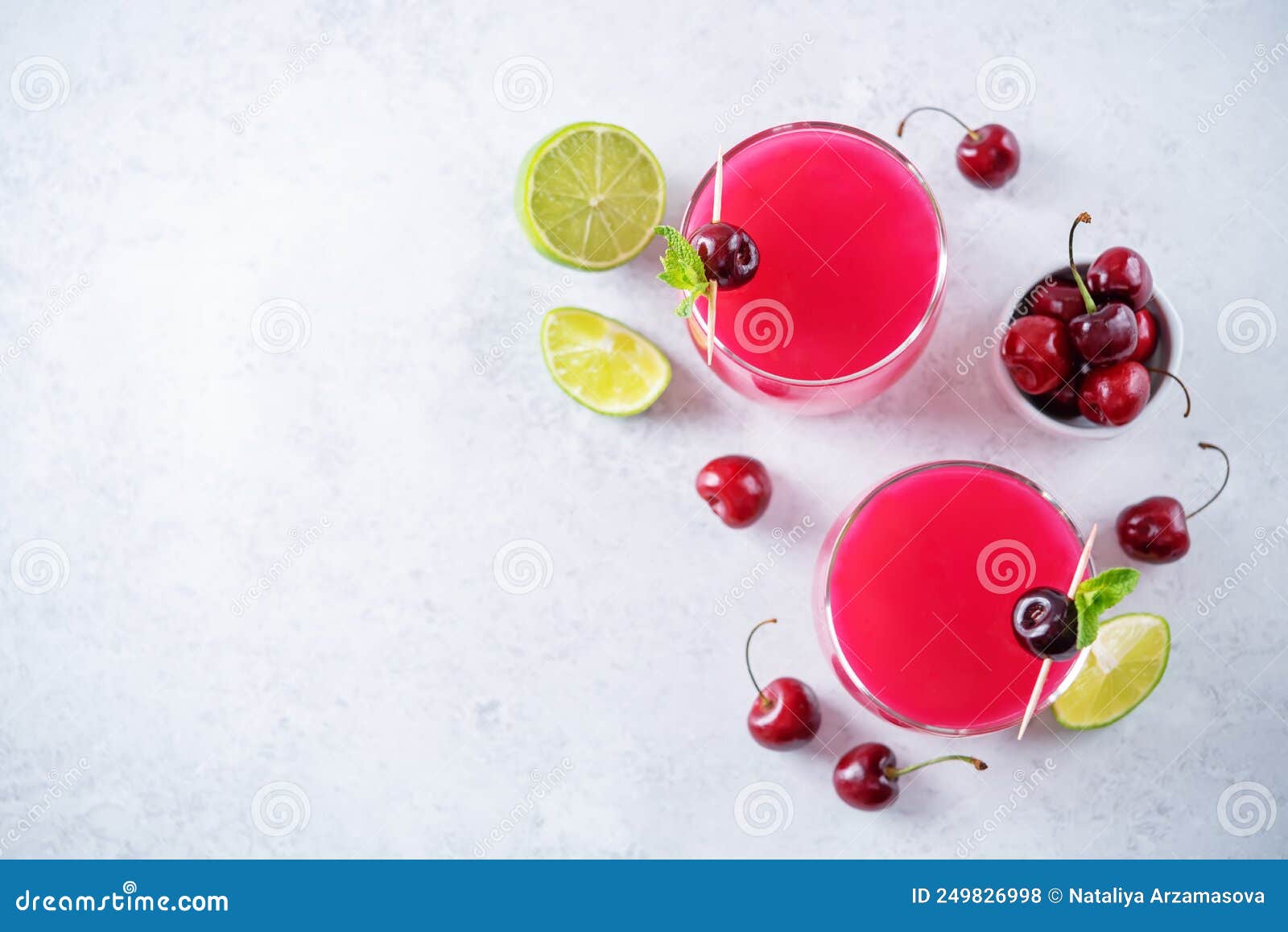 Pink cherry cocktail stock photo. Image of sprinkle - 249826998
