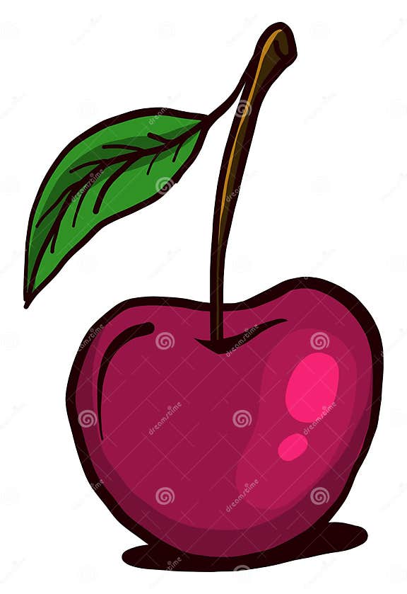 Pink cherry icon stock vector. Illustration of symbol - 259783323