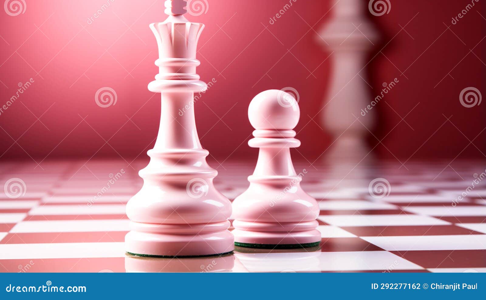 A Pink Chess Piece in a Pink Background Stock Illustration ...