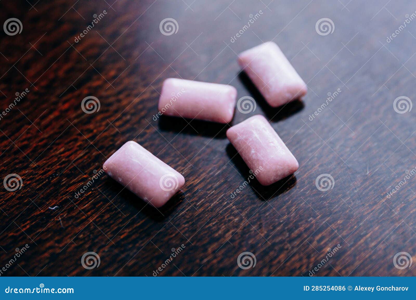 Pink Chewing Gum Lies on the Table Stock Photo - Image of color, adult ...