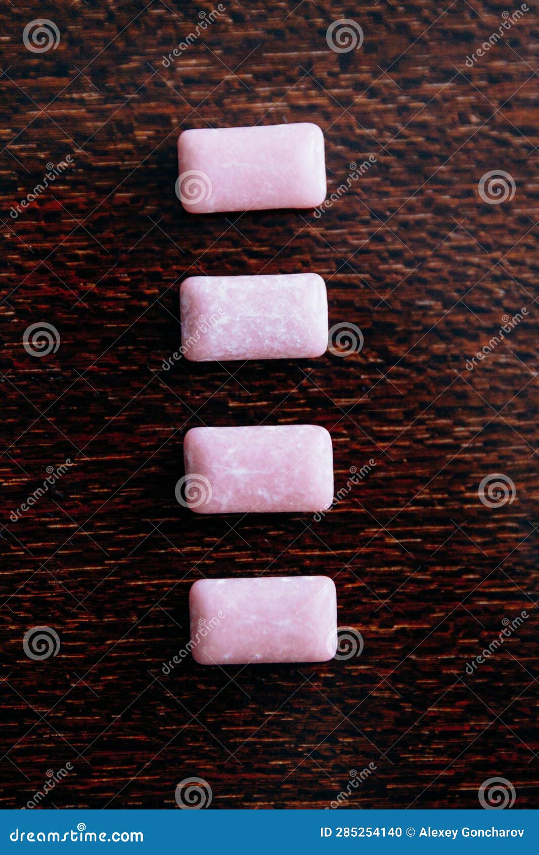 Pink Chewing Gum Lies on the Table Stock Photo - Image of isolated ...