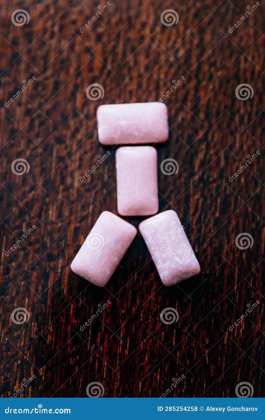 Pink Chewing Gum Lies on the Table Stock Photo - Image of face, cute ...