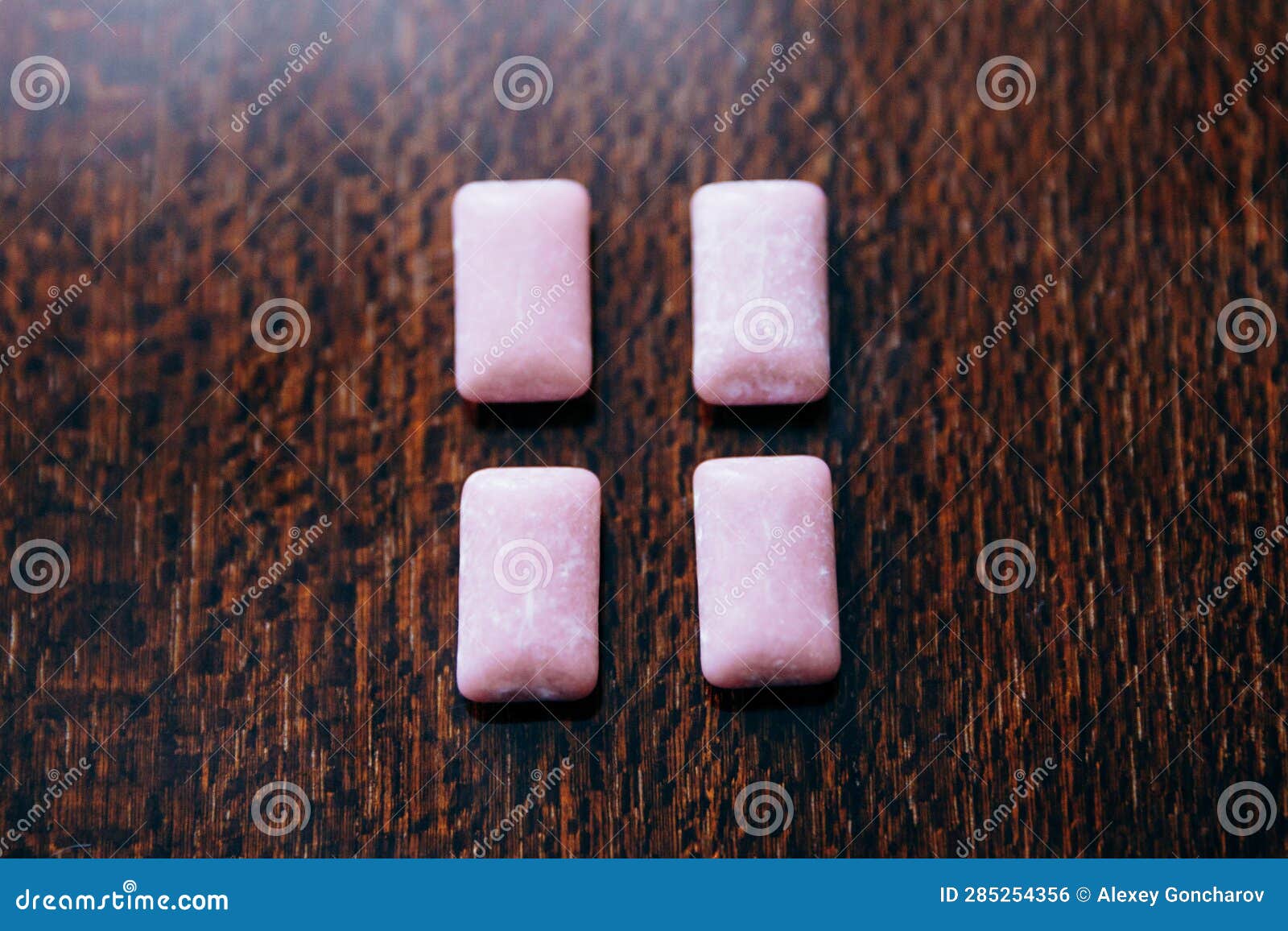 Pink Chewing Gum Lies on the Table Stock Photo - Image of hygiene ...