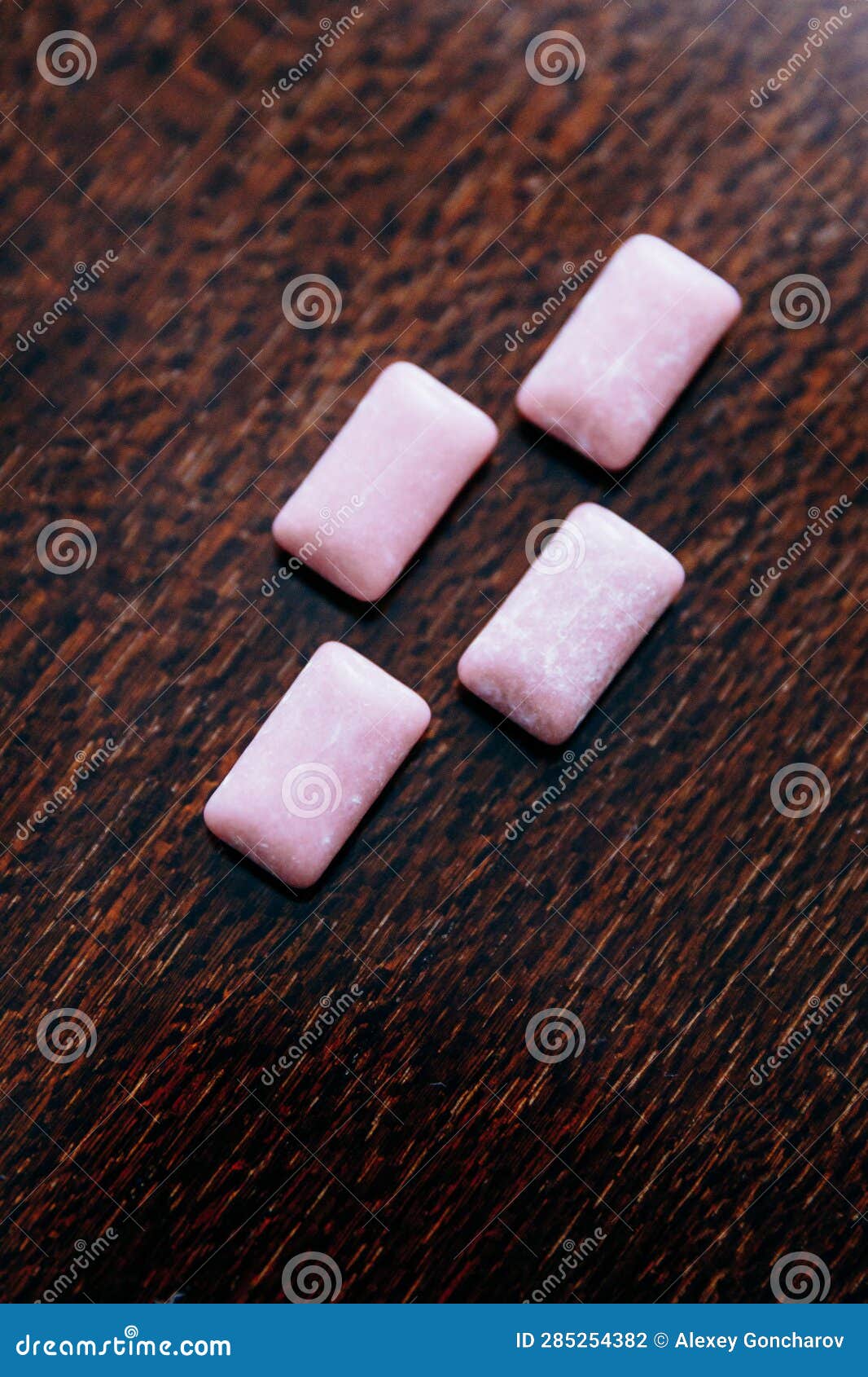 Pink Chewing Gum Lies on the Table Stock Photo - Image of cool, healthy ...