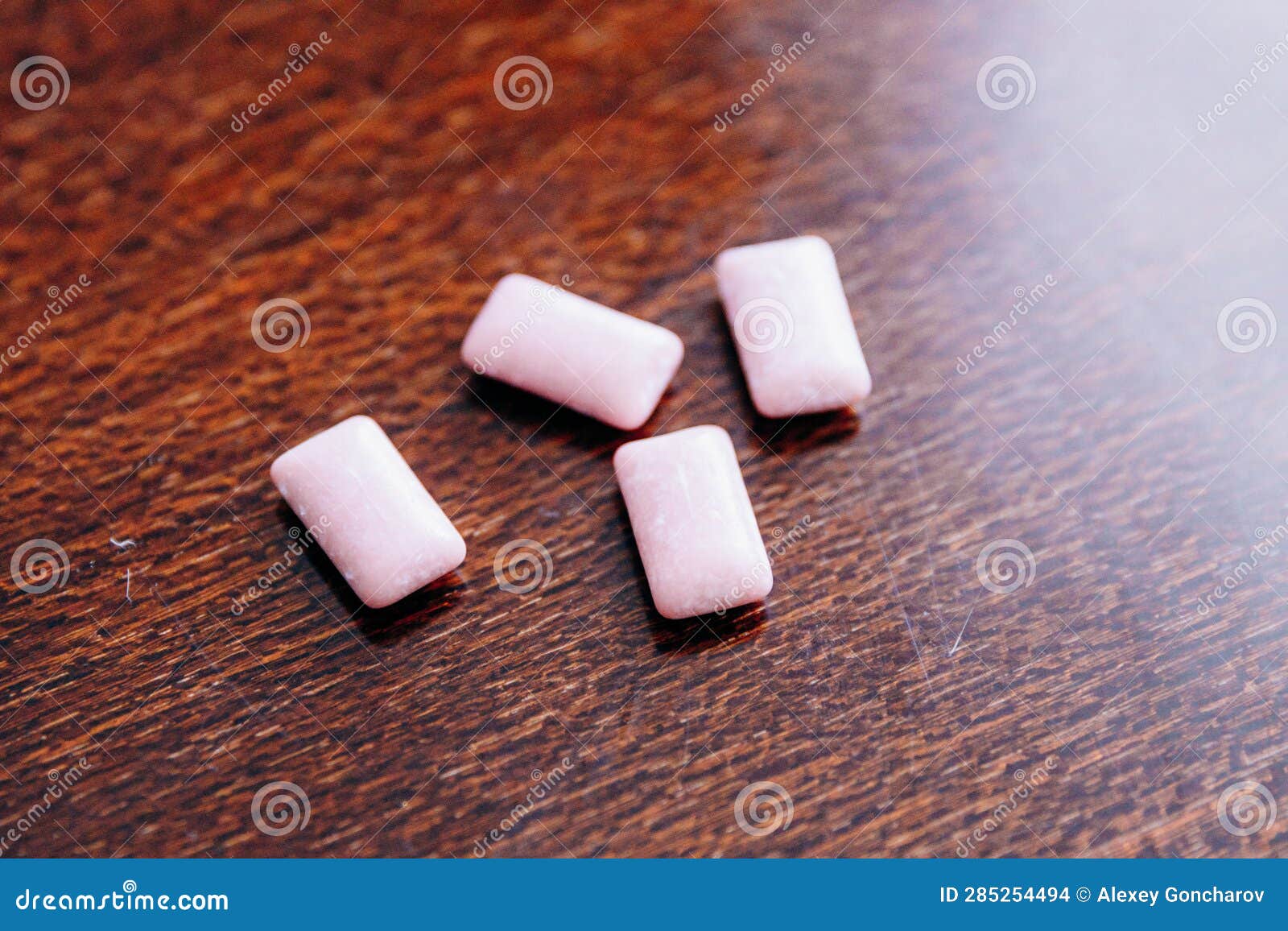 Pink Chewing Gum Lies on the Table Stock Photo - Image of object, cool ...