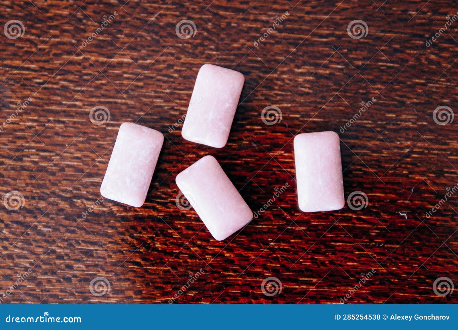 Pink Chewing Gum Lies on the Table Stock Photo - Image of object ...