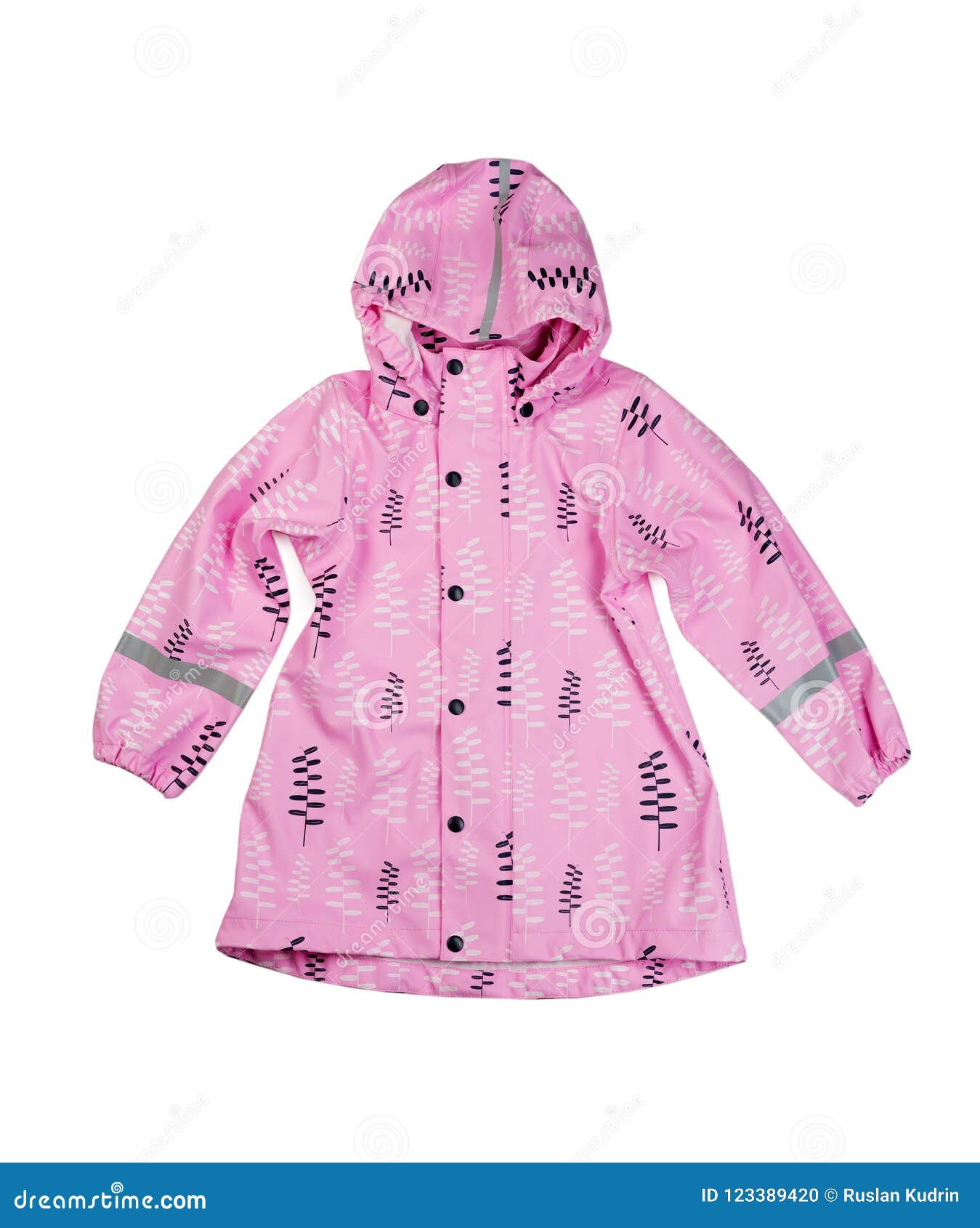 Pink Children`s Jacket. Isolate on White Stock Photo - Image of ...