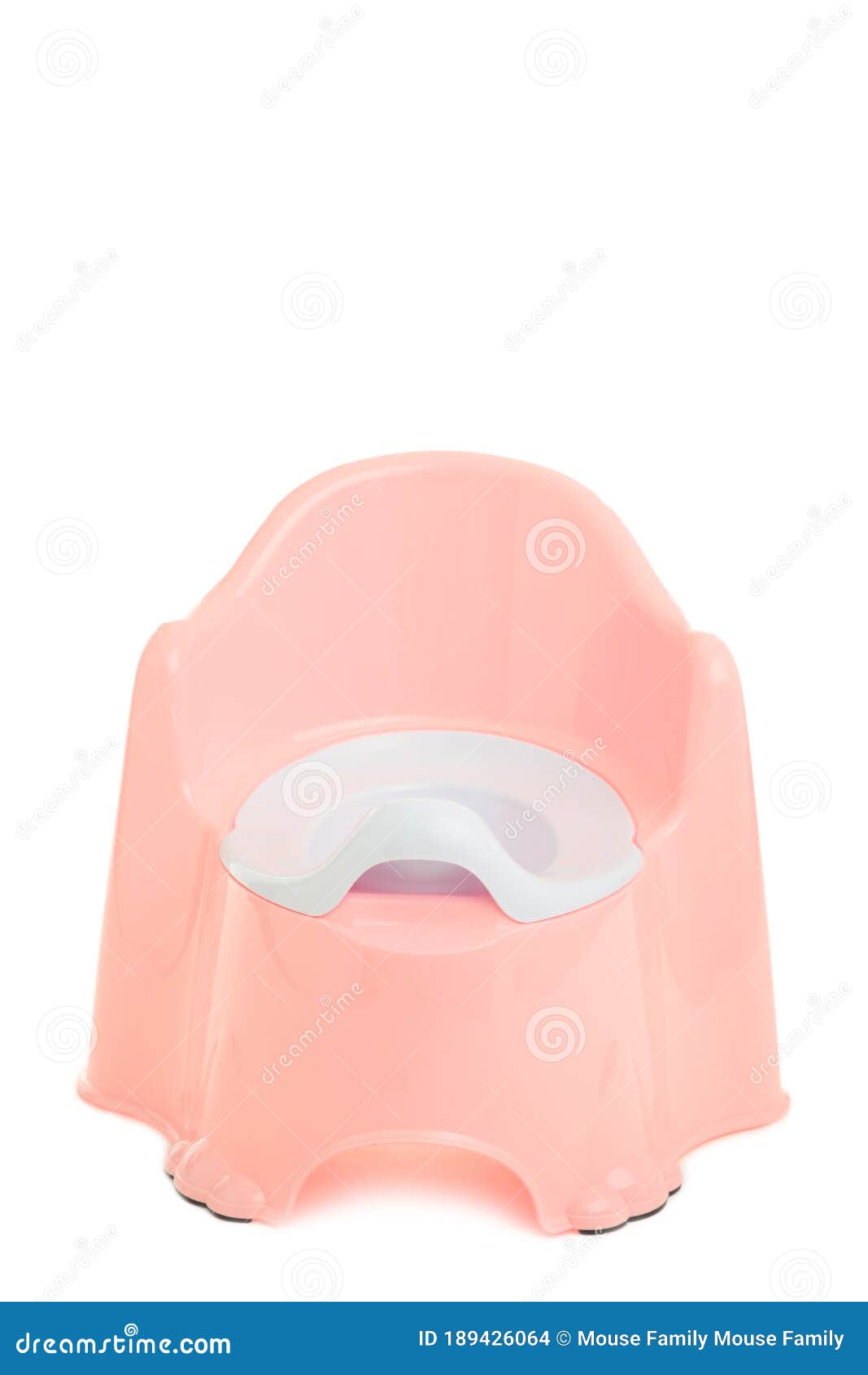 A Pink Children`s Potty Isolated on White Background Stock Photo ...