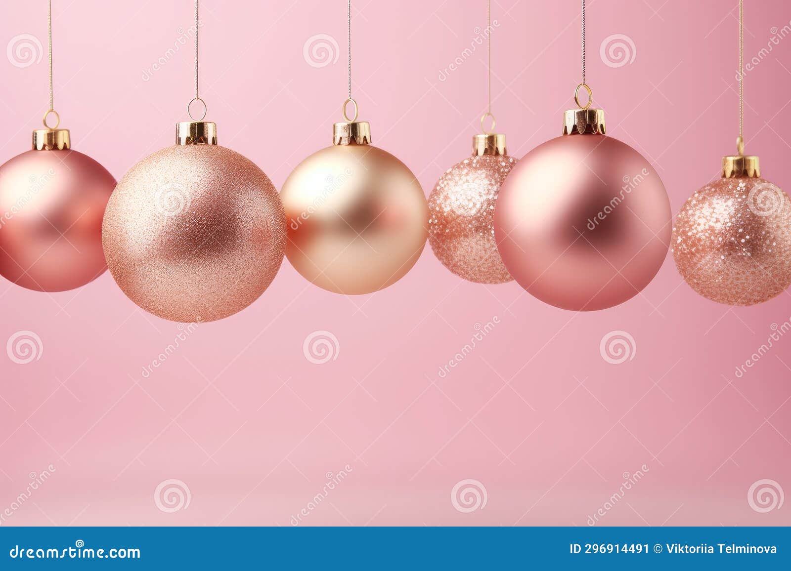 Pink Christmas Background. Pink Shiny Christmas Balls Stock Image ...