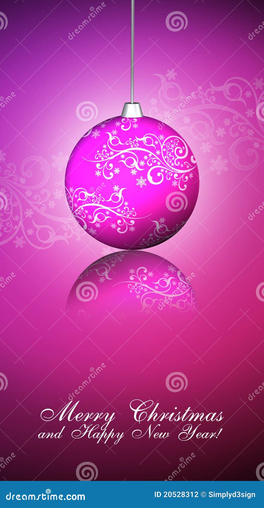 Pink Christmas card stock illustration. Illustration of design - 20528312