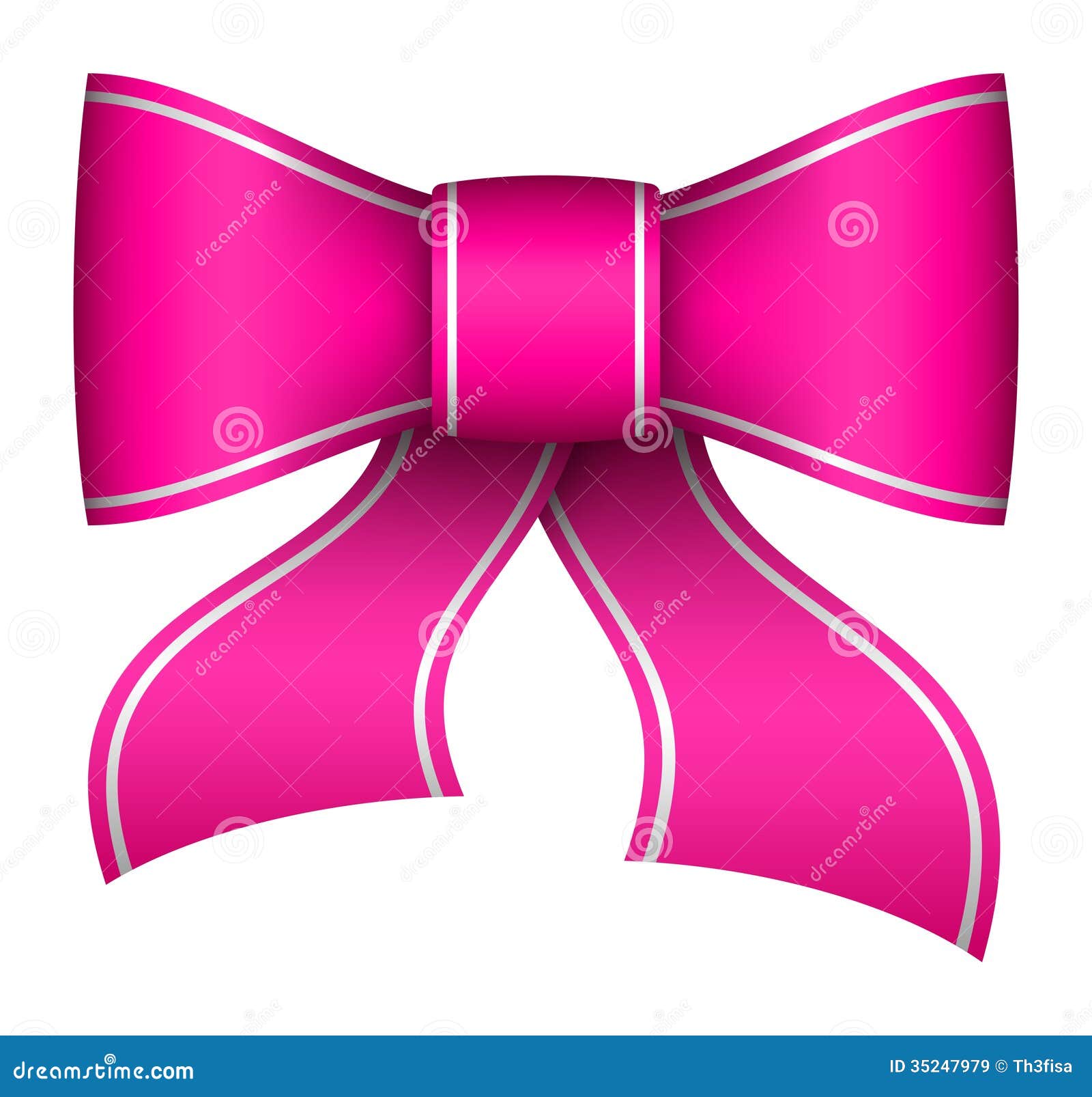 Pink christmas ribbon bow stock illustration. Illustration of pink ...