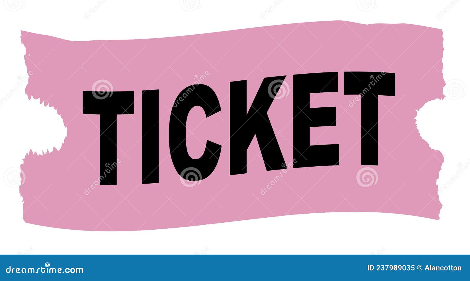 Pink Ticket stock vector. Illustration of graphic, entrance - 237989035