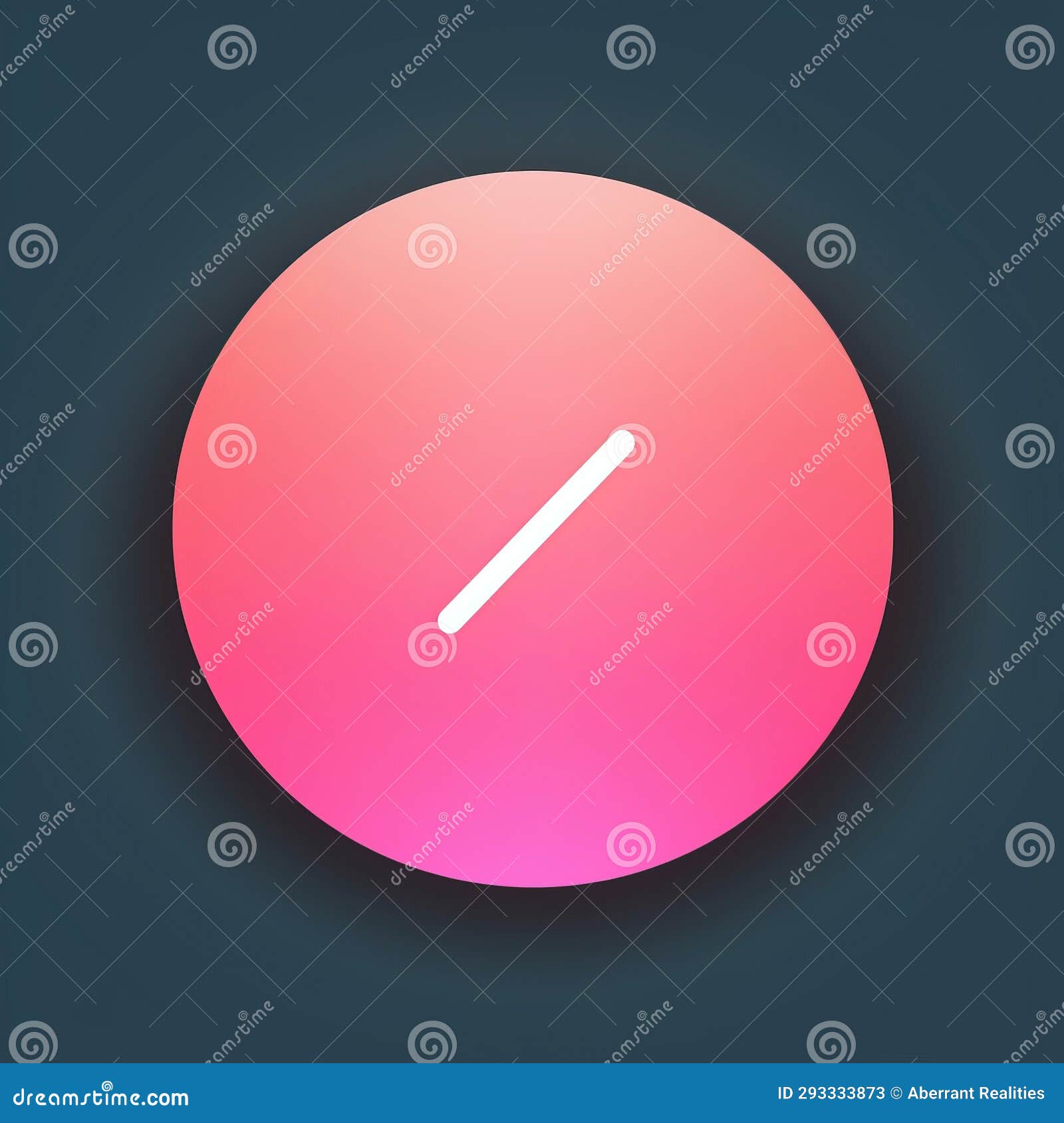 A Pink Circle with an Arrow in the Middle Stock Illustration ...