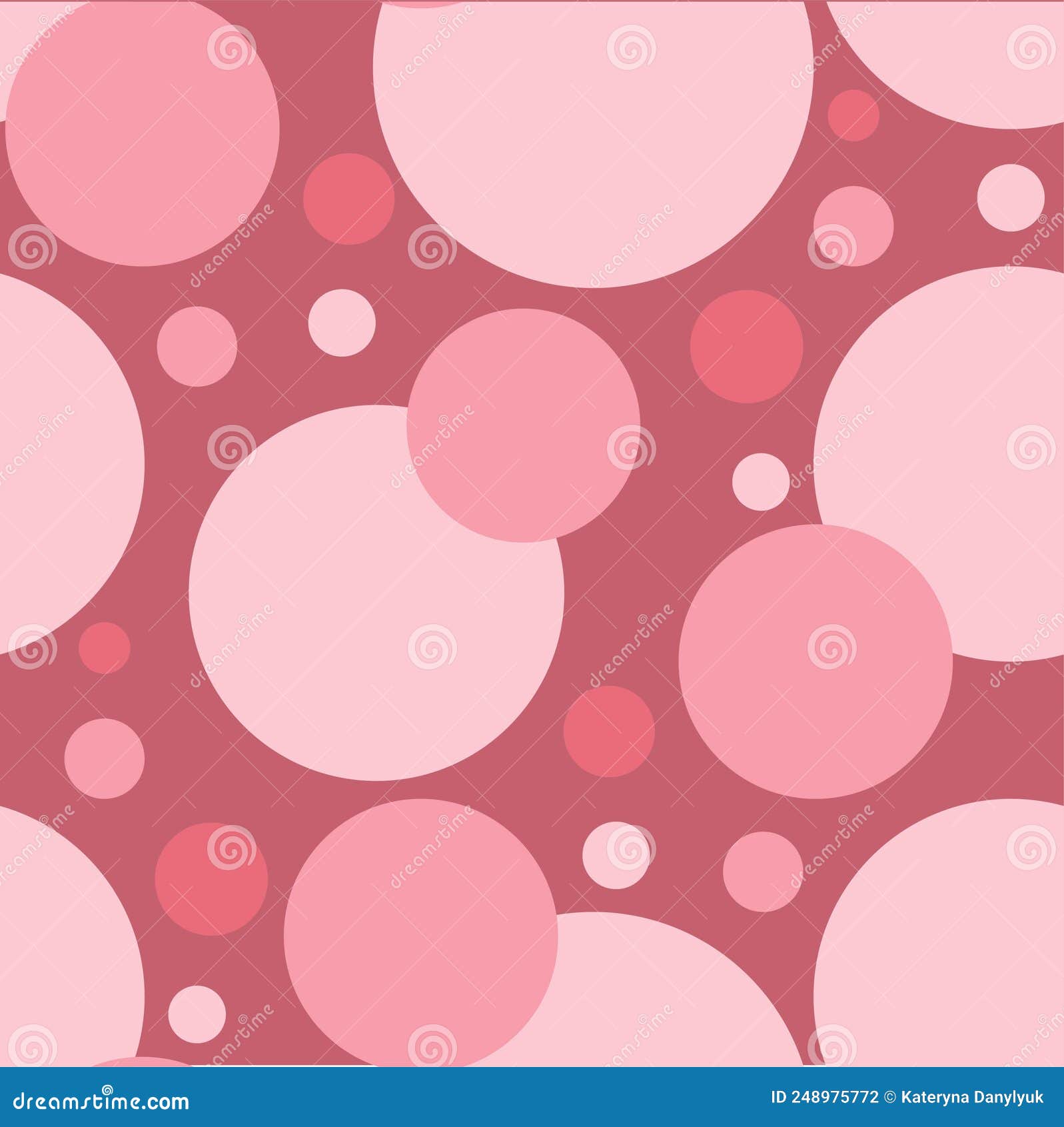 Pink Circle on Bordo Seamless Pattern for Web, for Print, for Fabric ...