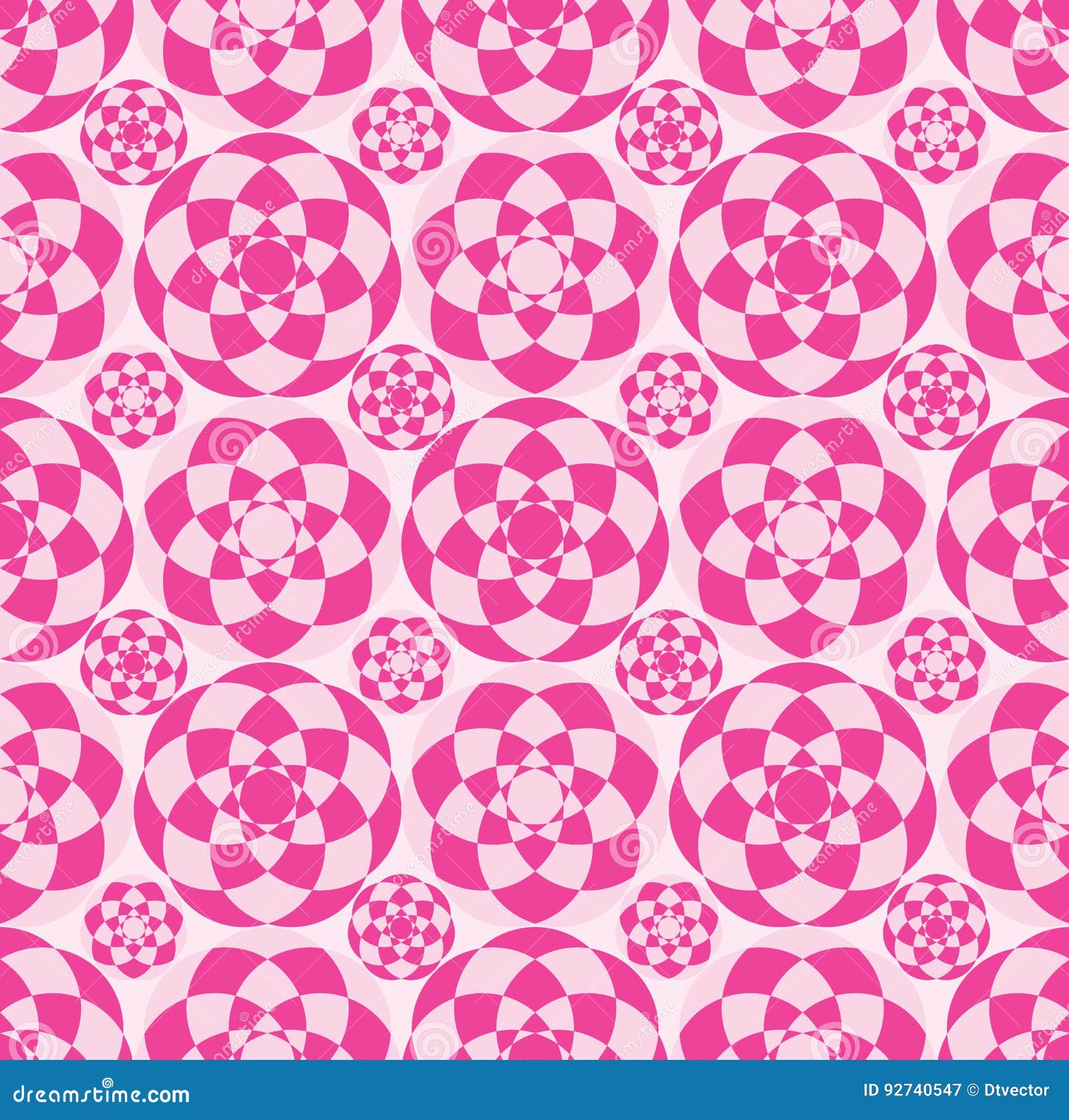 Pink Circle Cut Seamless Pattern Stock Vector - Illustration of circles ...