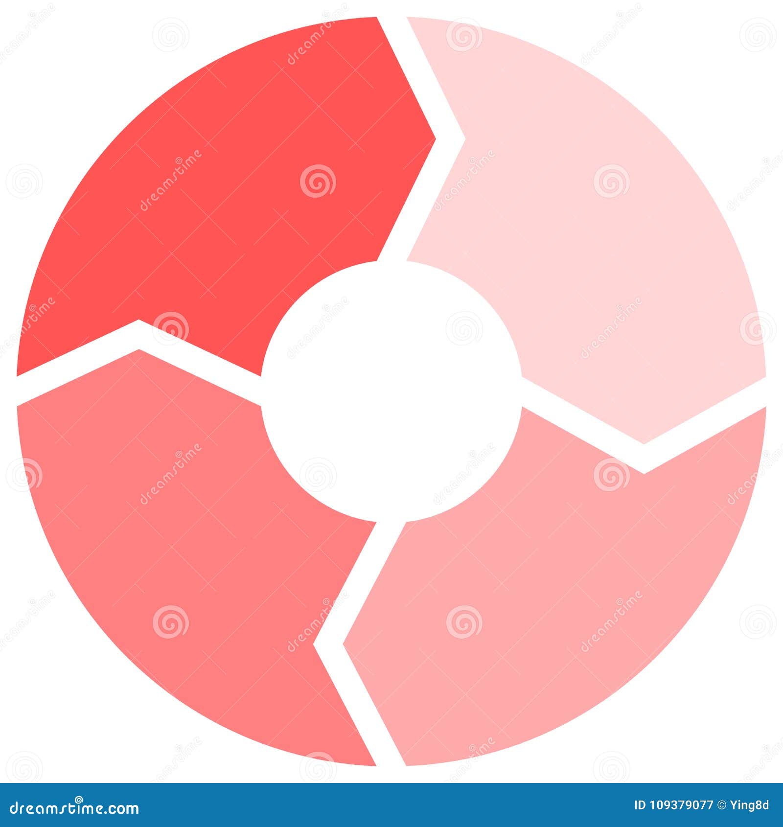 Pink Circle Four Steps Diagram for Concept Explained Stock Illustration ...