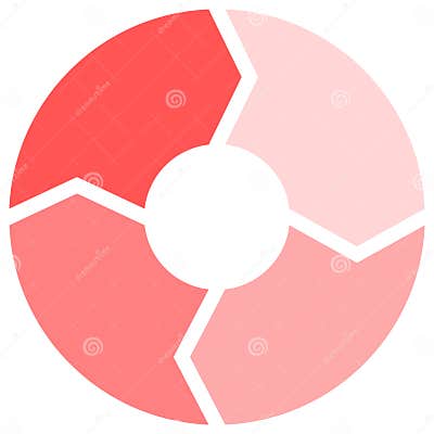 Pink Circle Four Steps Diagram for Concept Explained Stock Illustration ...