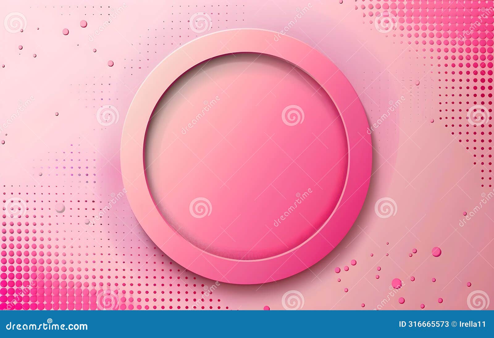 Pink Circle on Gradient Background. Top View of a Round Podium for Product Showcase. Stock Image ...