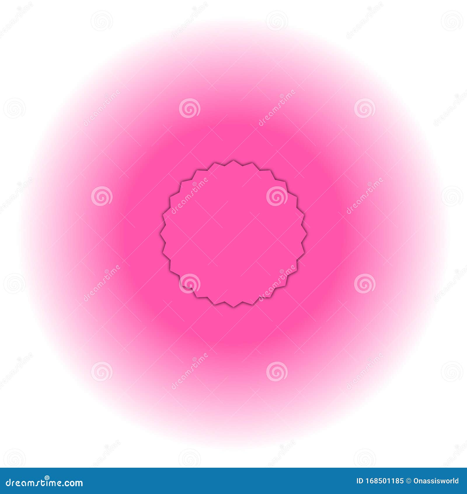 Pink Circle Shape Label for Website Graphics Stock Illustration ...