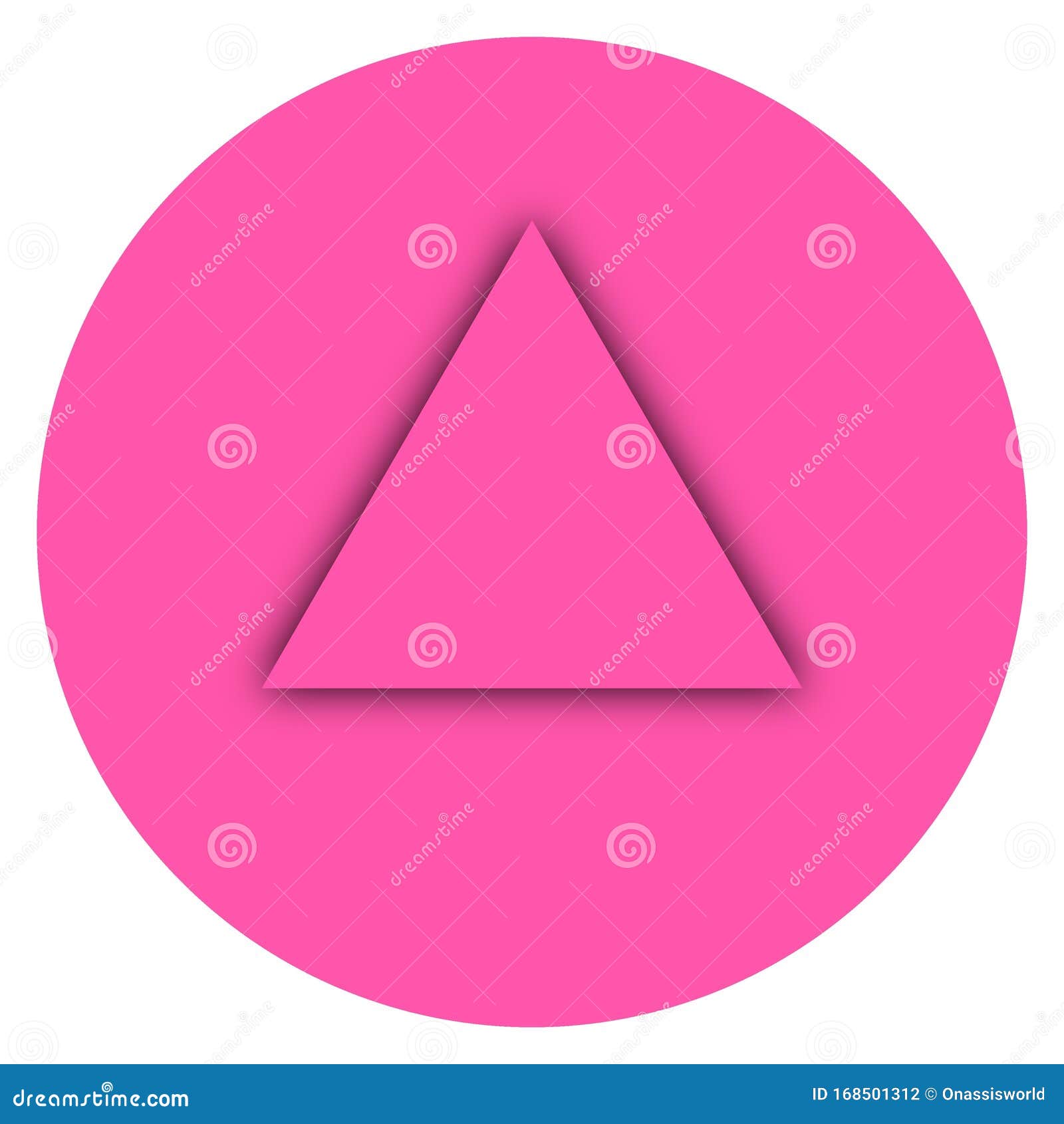 Pink Circle Shape Label for Website Graphics Stock Photo - Image of ...