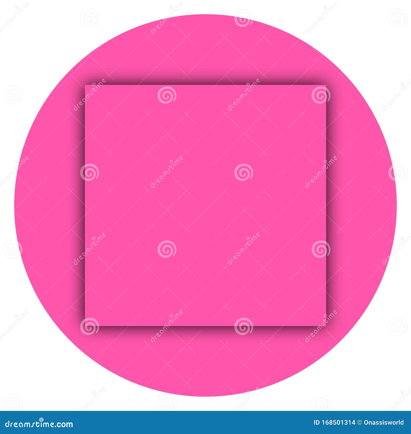 Pink Circle Shape Label for Website Graphics Stock Illustration ...