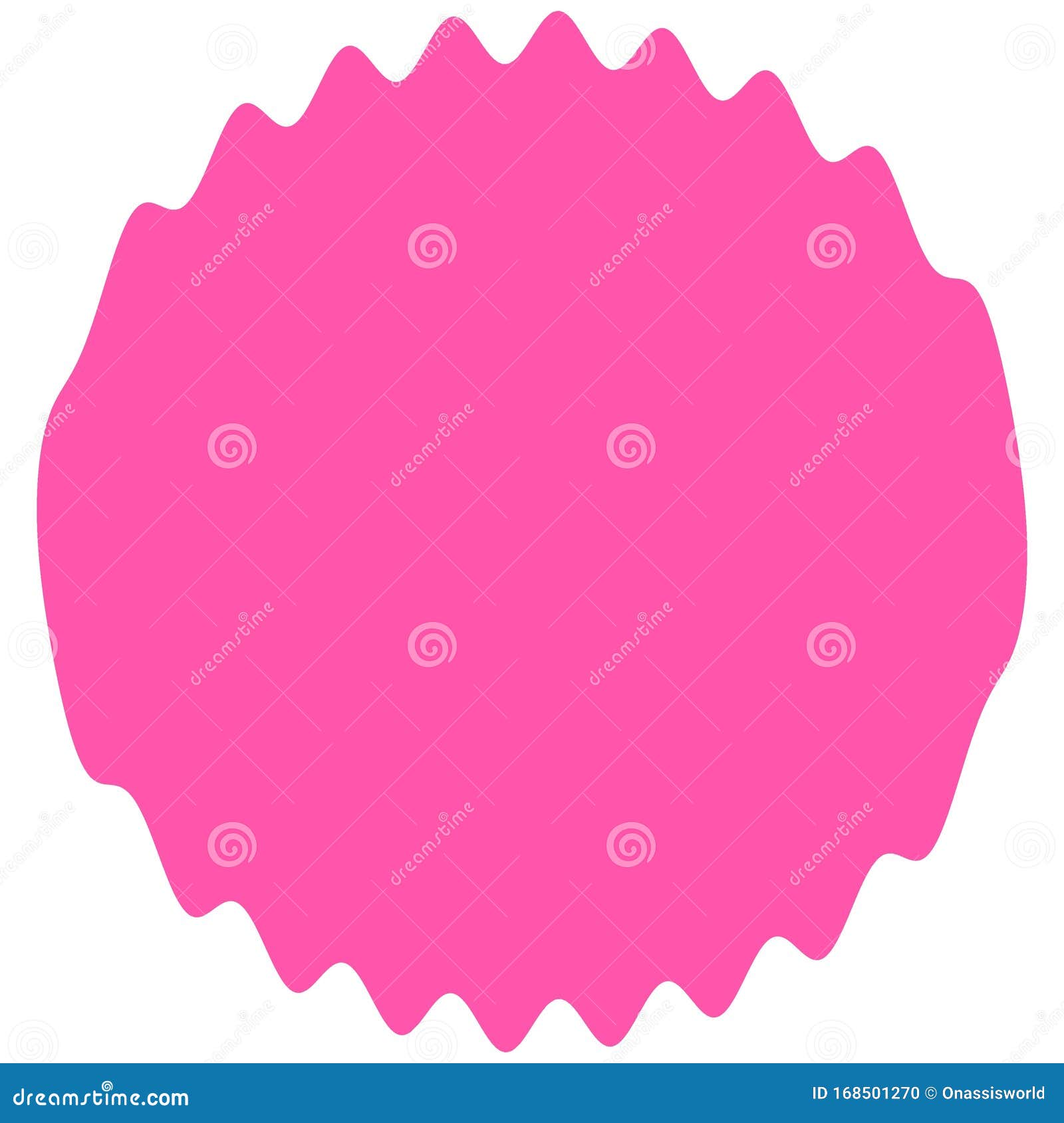 Pink Circle Shape Label for Website Graphics Stock Illustration ...