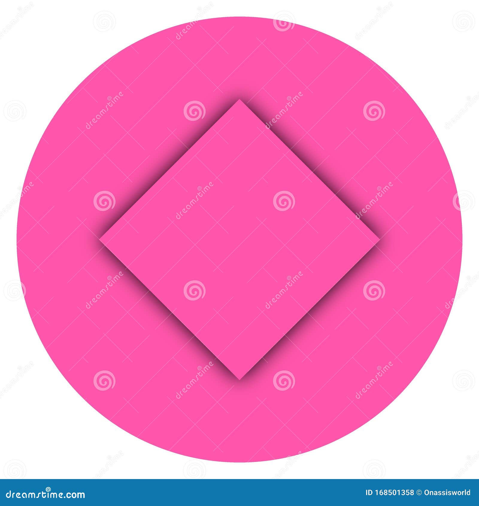 Pink Circle Shape Label for Website Graphics Stock Illustration ...