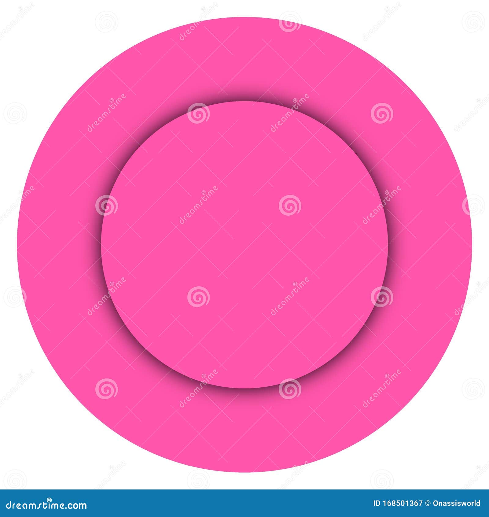 Pink Circle Shape Label for Website Graphics Stock Illustration ...