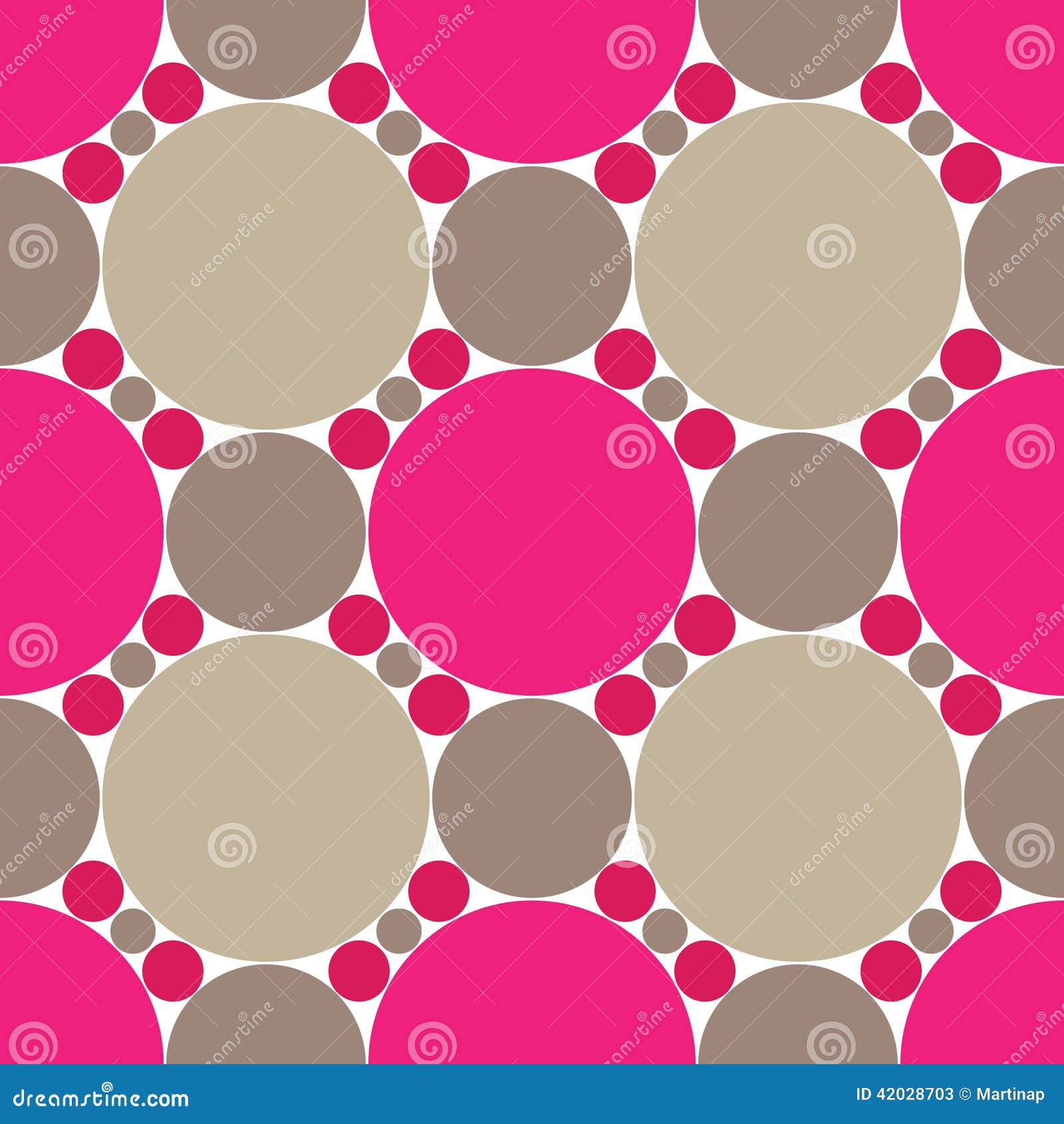 Pink Circles Seamless Pattern Stock Illustration - Illustration of ...