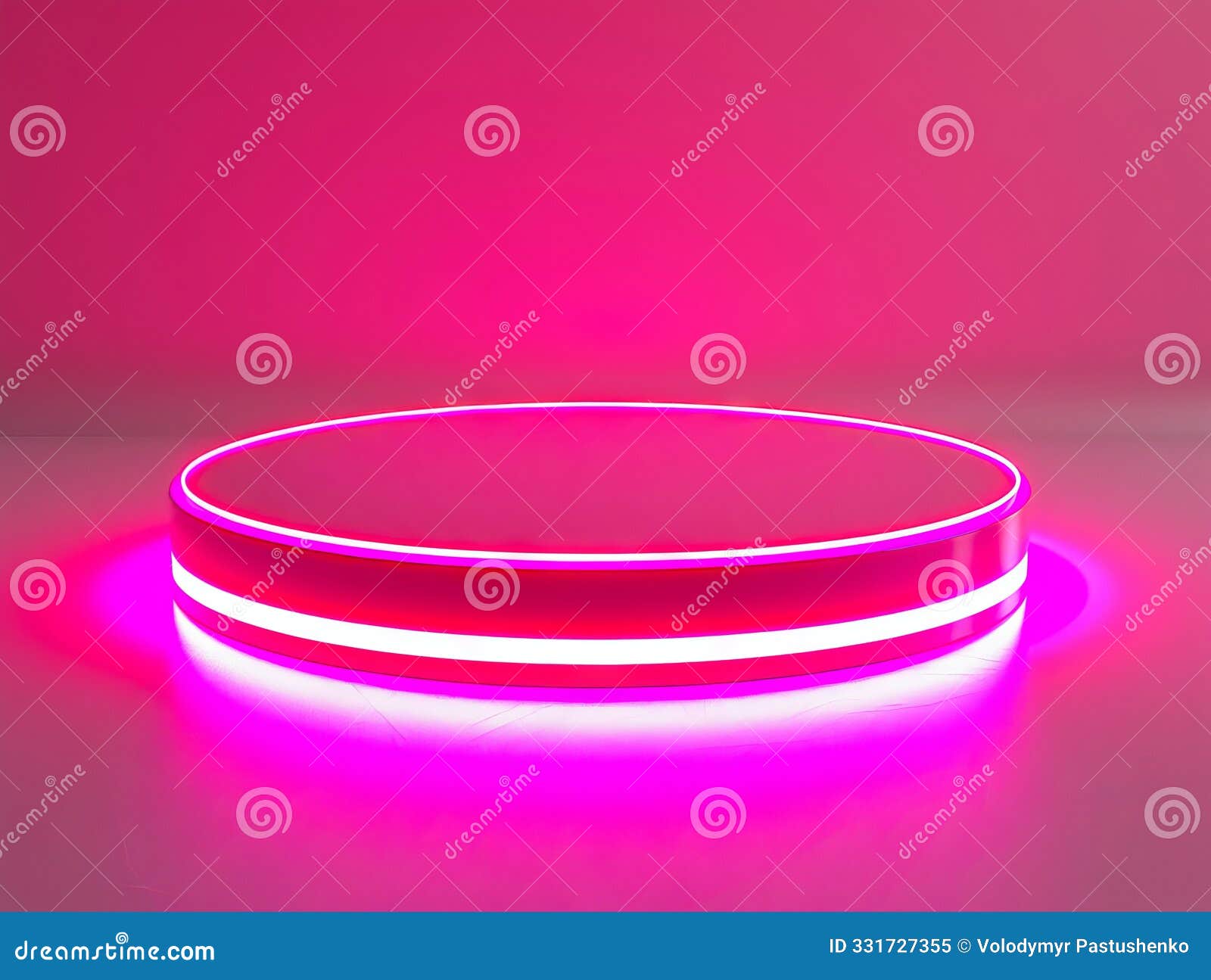 Circular Light Beams Converging On A Central Point, Neon Colors ...
