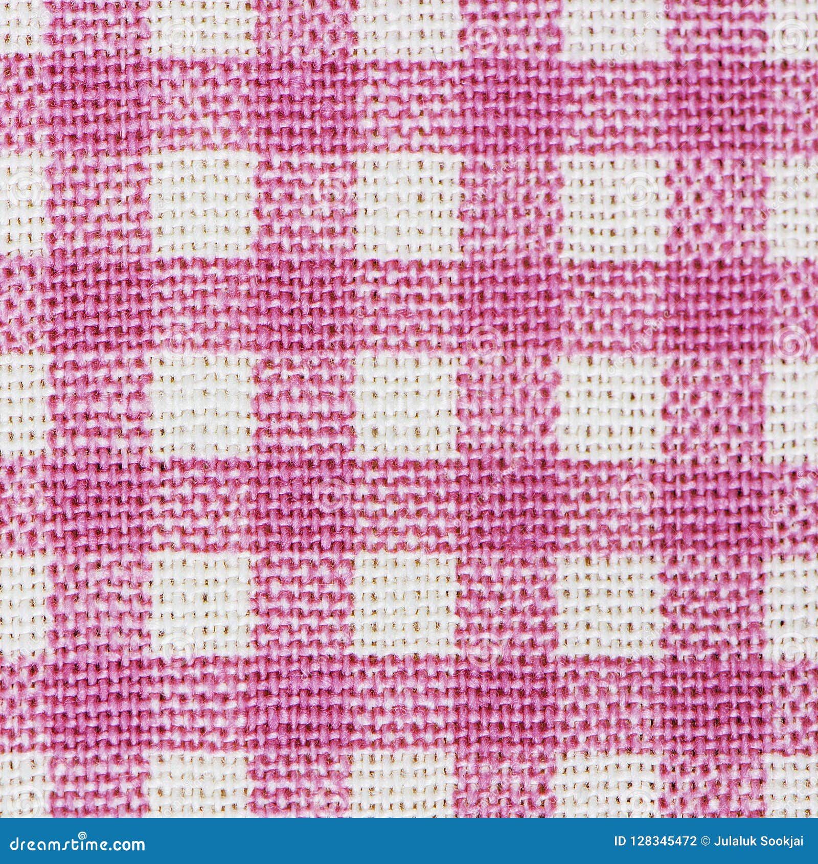 Pink Classic Checkered Fabric. Stock Photo - Image of fabric, gingham ...