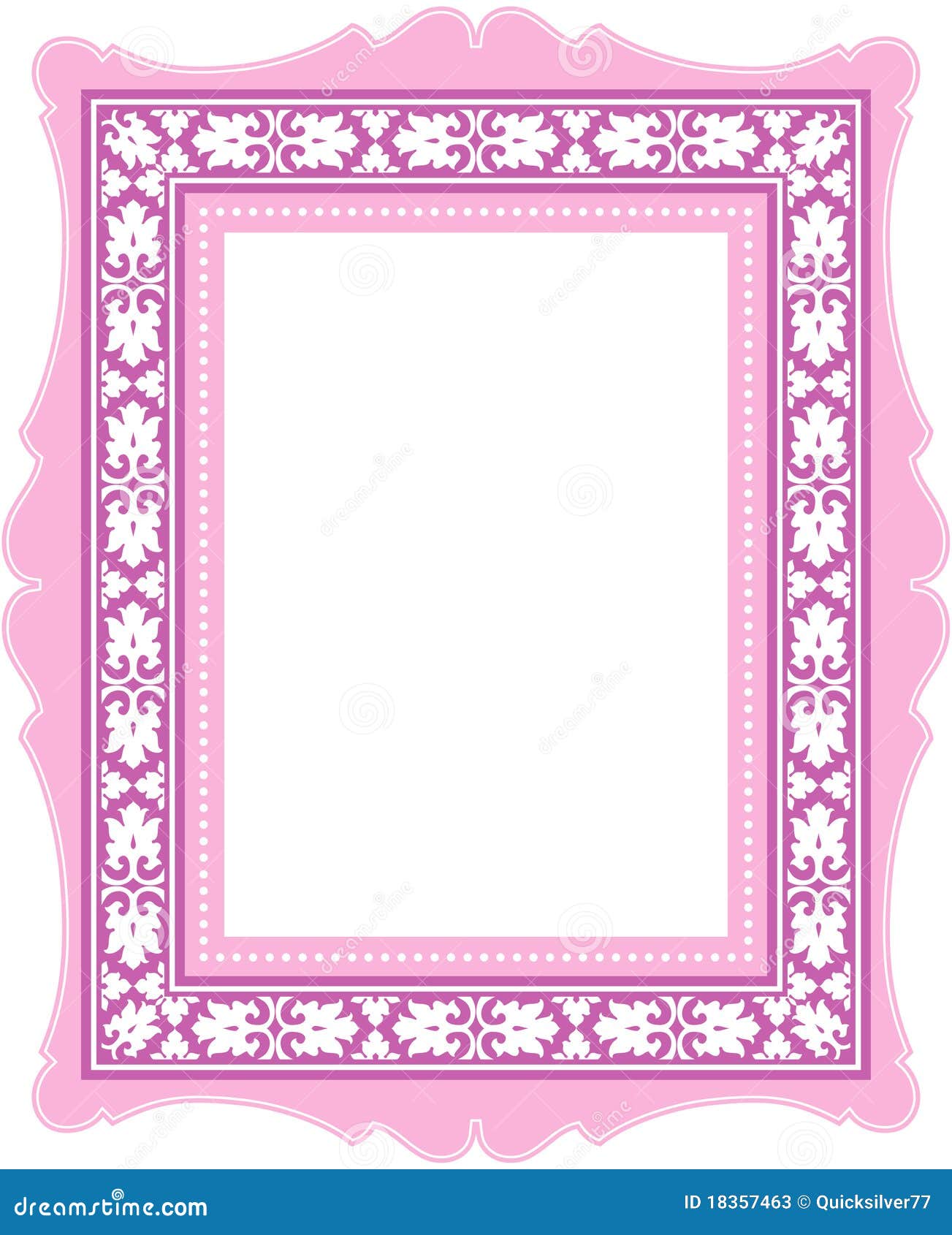 Pink Classic Frame stock illustration. Illustration of artwork - 18357463