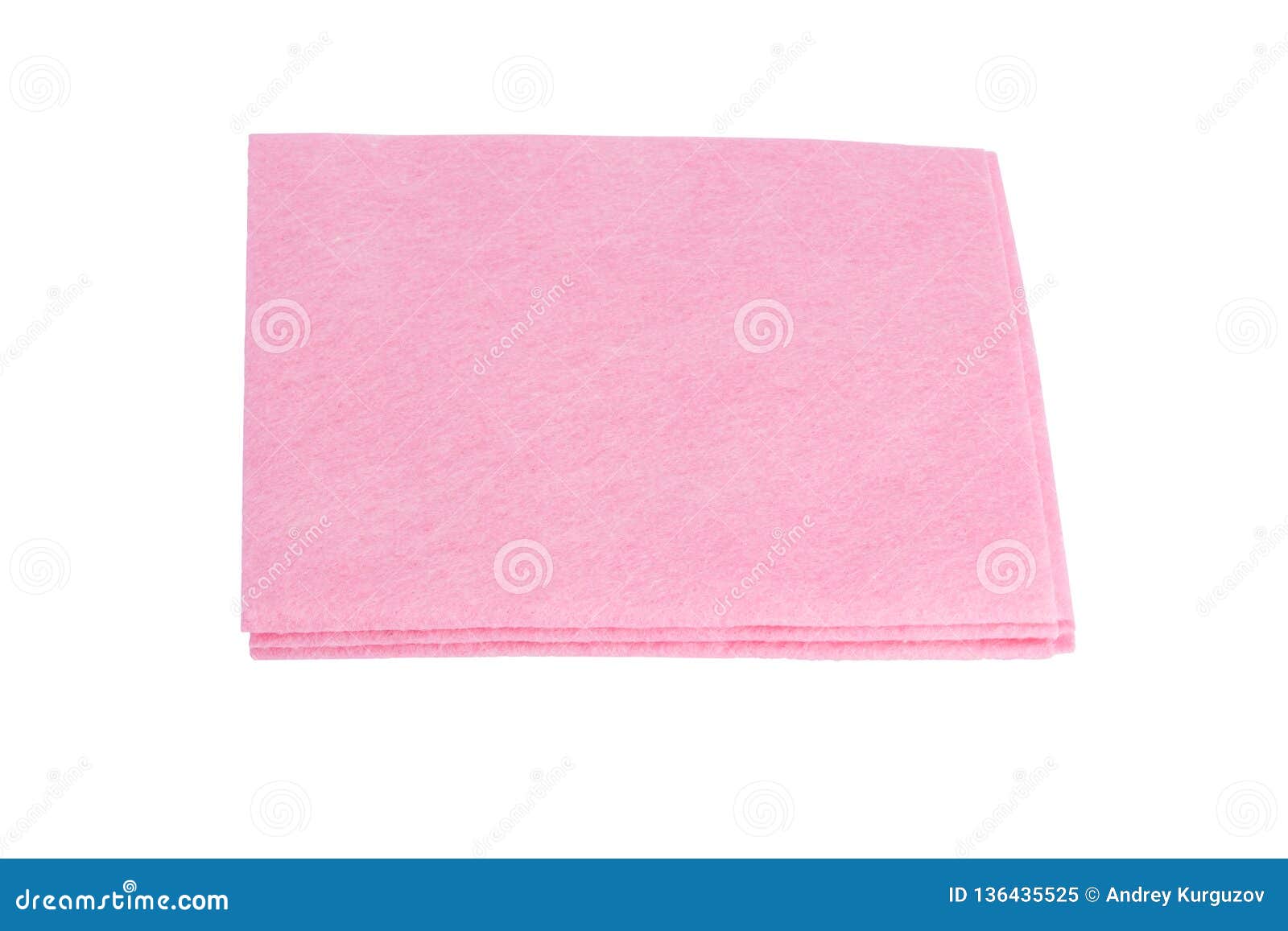 Pink Cleaning Rag Neatly Folded, Isolated on White Stock Image - Image ...