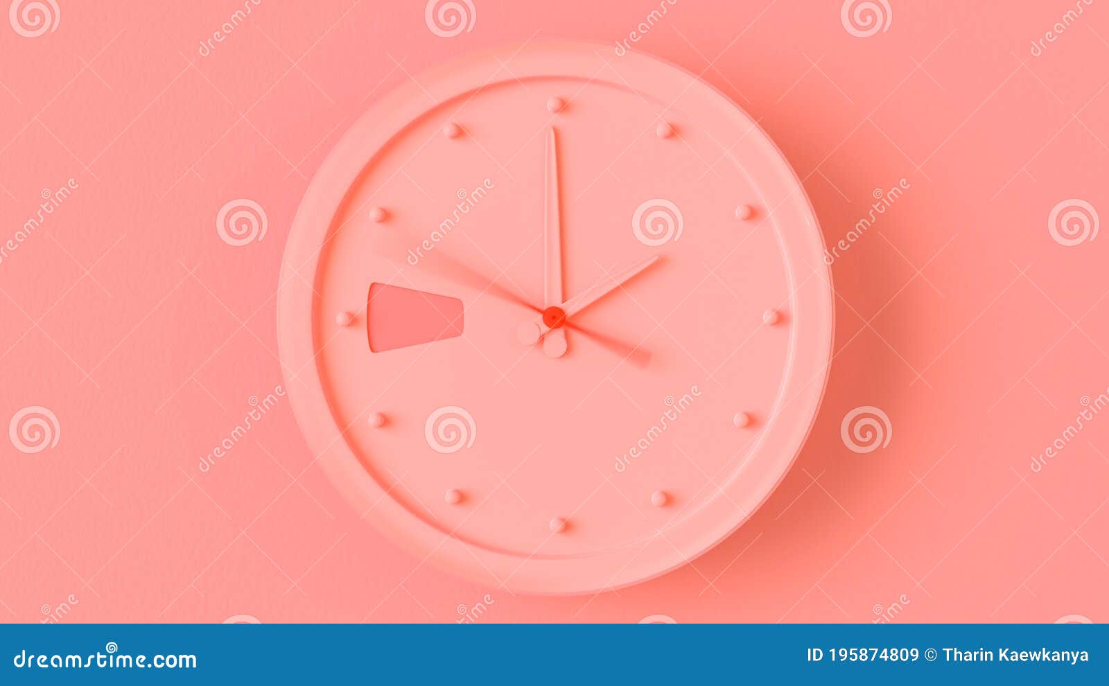 Pink clock stock illustration. Illustration of enchantment - 195874809