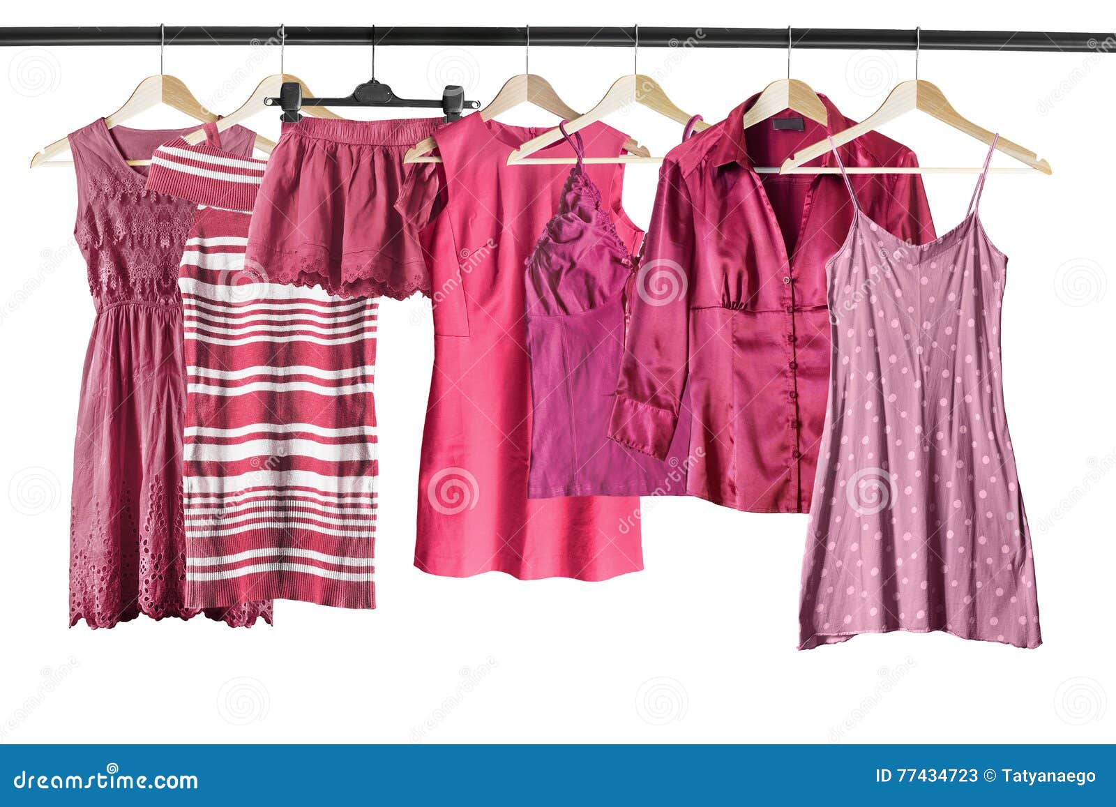 Pink Clothes on Clothes Racks Stock Image - Image of glamour, group ...