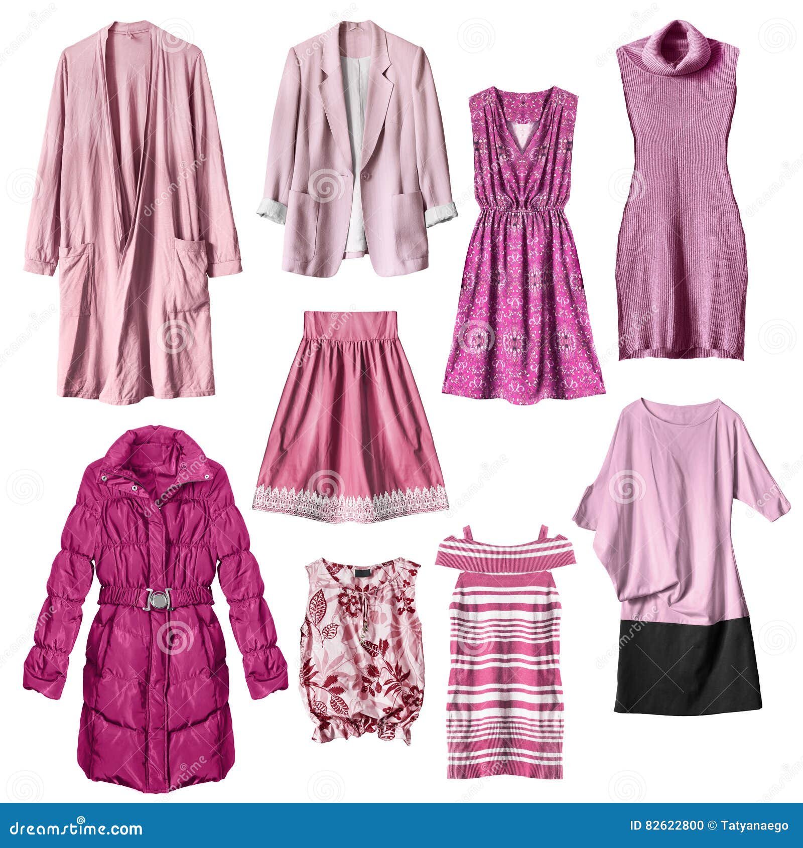 Pink clothes isolated stock photo. Image of wear, skirt - 82622800
