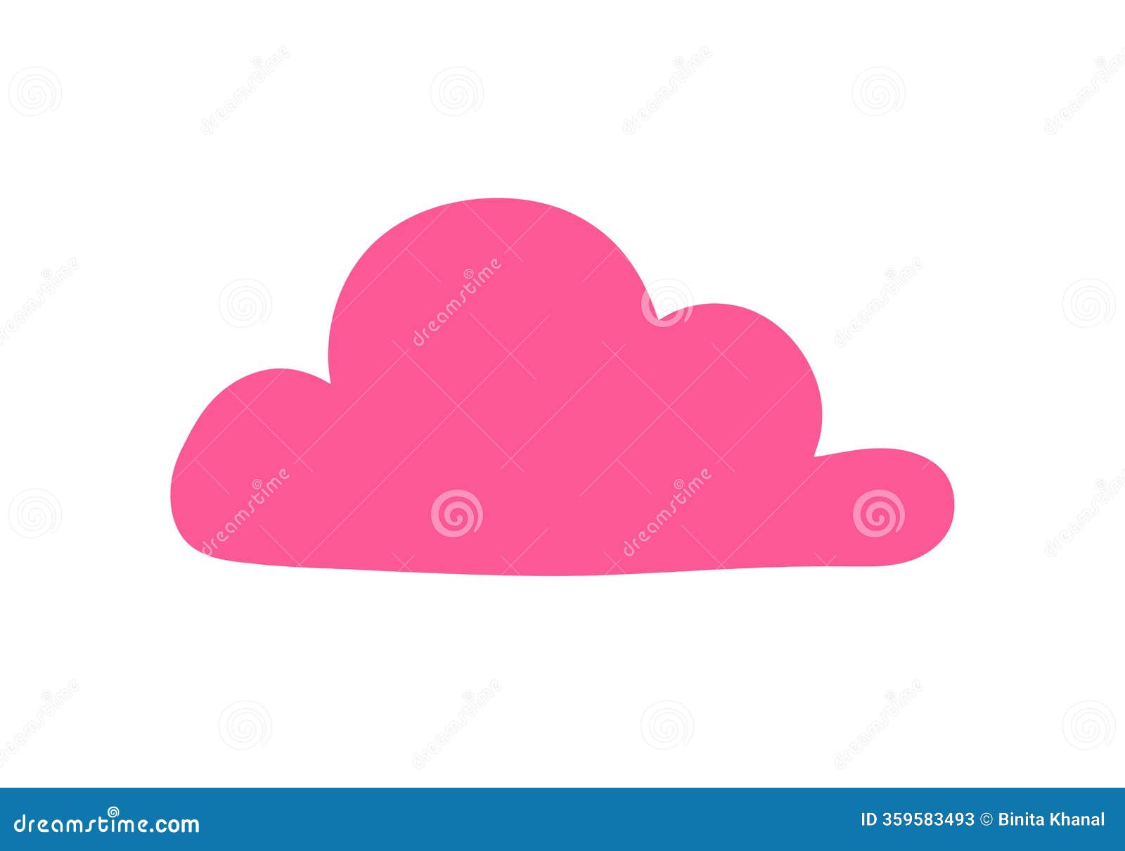 Pink cloud clip art. stock illustration. Illustration of unique - 359583493