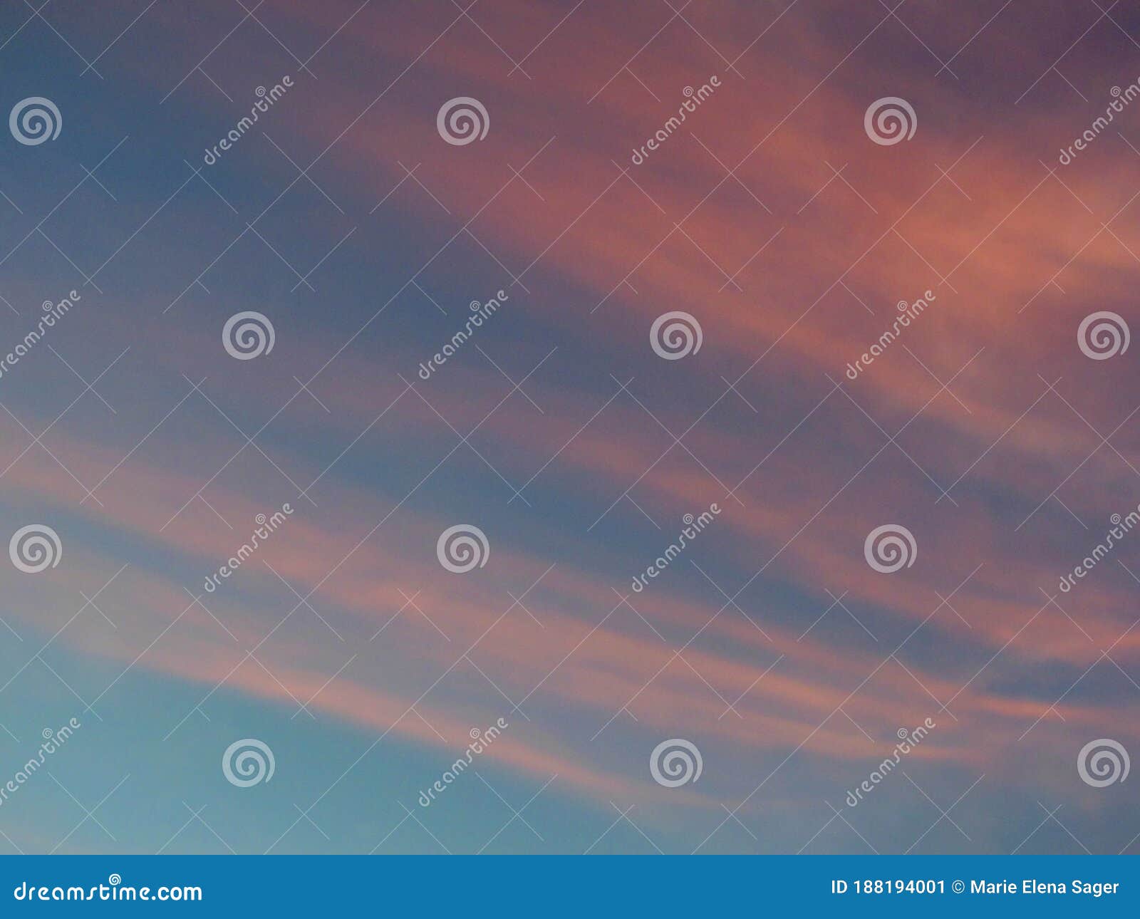 Pink Clouds and Blue Sky stock image. Image of heavenly - 188194001