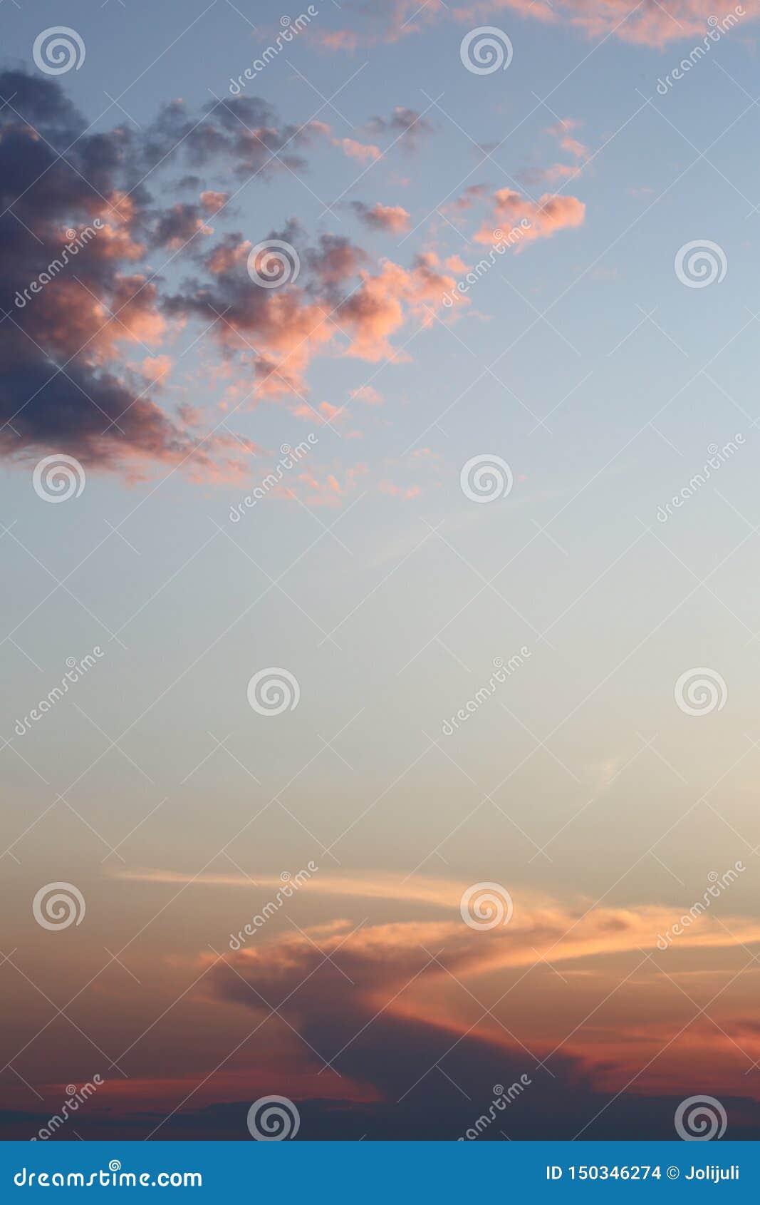 Sunset clouds stock photo. Image of pink, background - 150346274