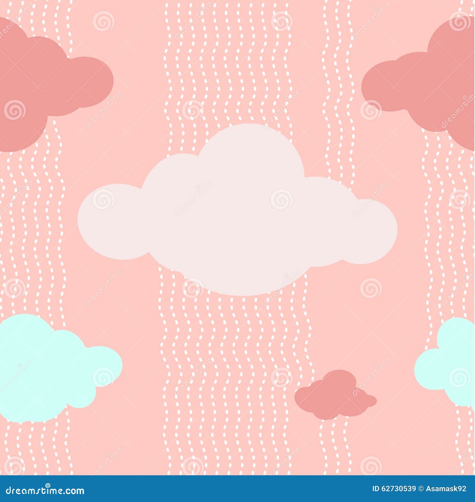 Pink Clouds Pattern Background Stock Vector - Illustration of bright ...