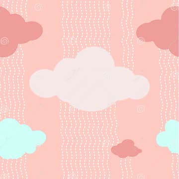 Pink Clouds Pattern Background Stock Vector - Illustration of bright ...